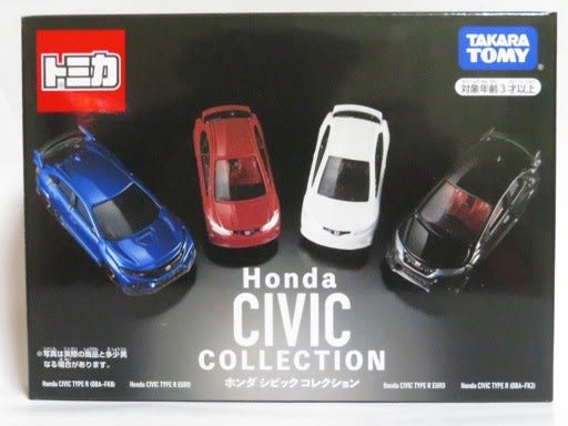 TOMICA HONDA CIVIC COLLECTION BOX SET FK8 TYPE R FN2 TYPE R FK2 ...